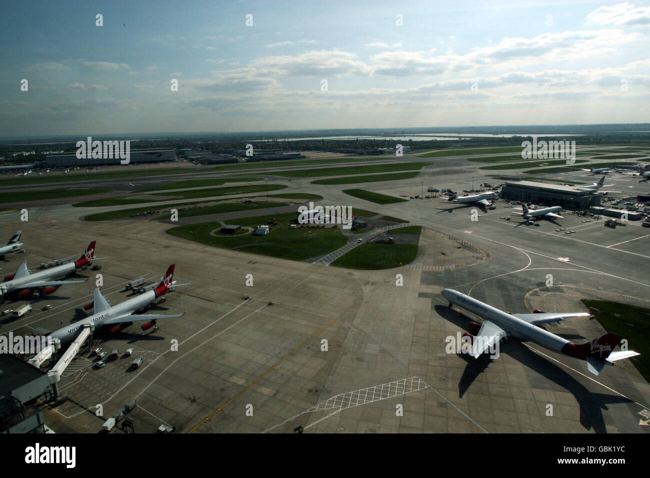 The View of the main central area Terminals from the Control Tower at ...