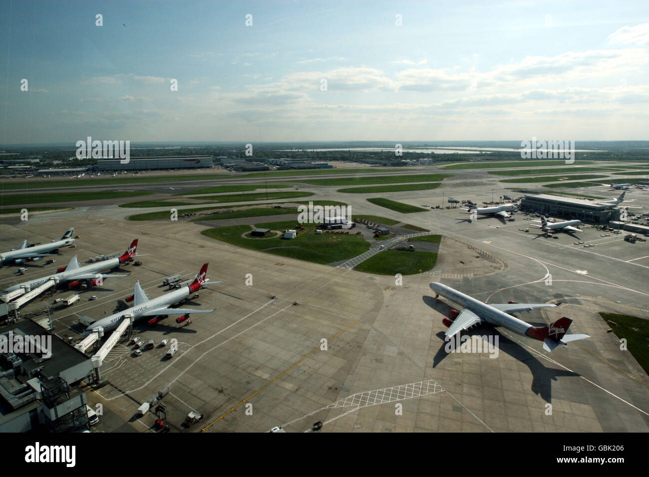 The View of the main central area Terminals from the Control Tower at ...