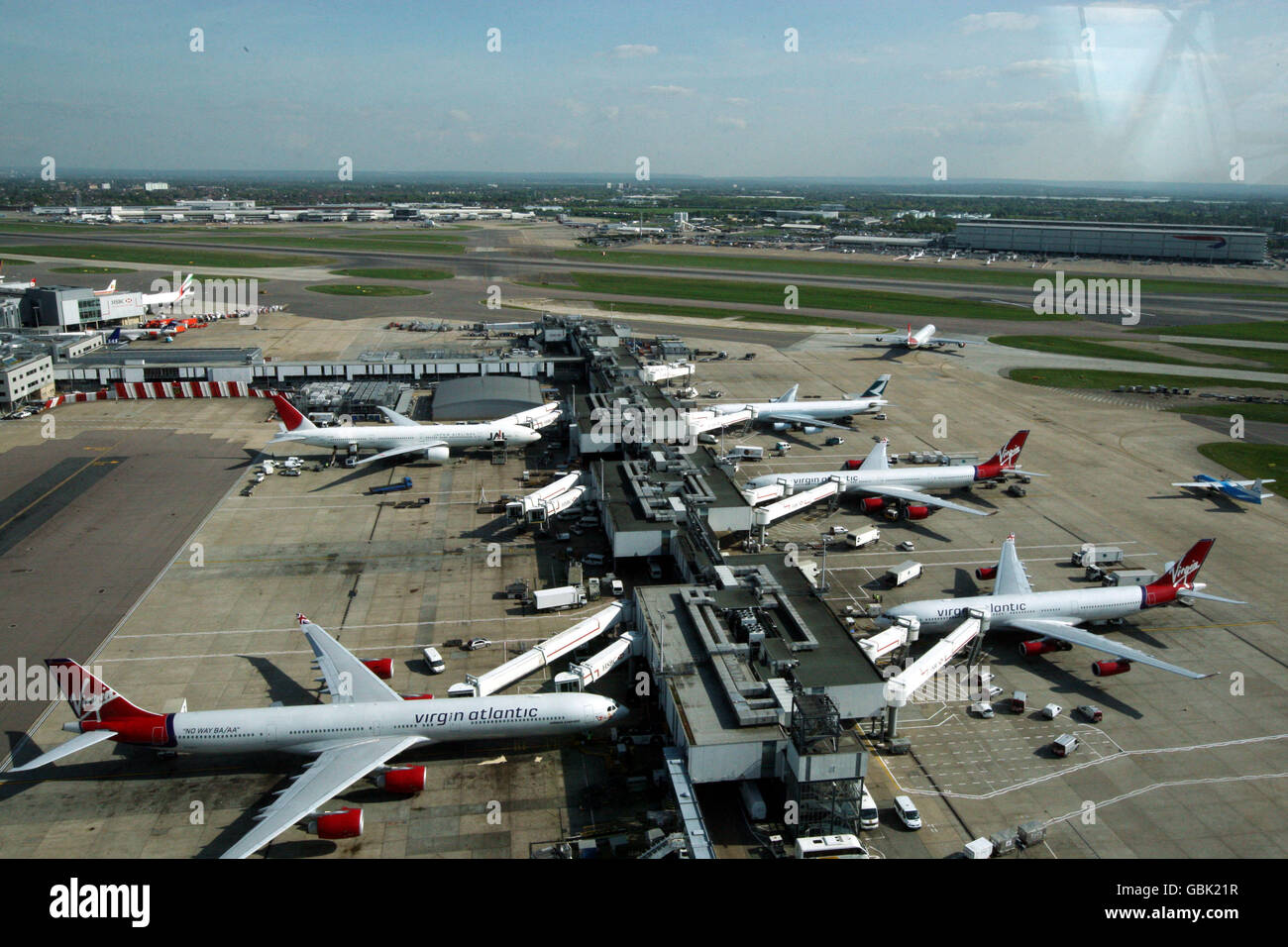 The View of the main central area Terminals from the Control Tower at ...