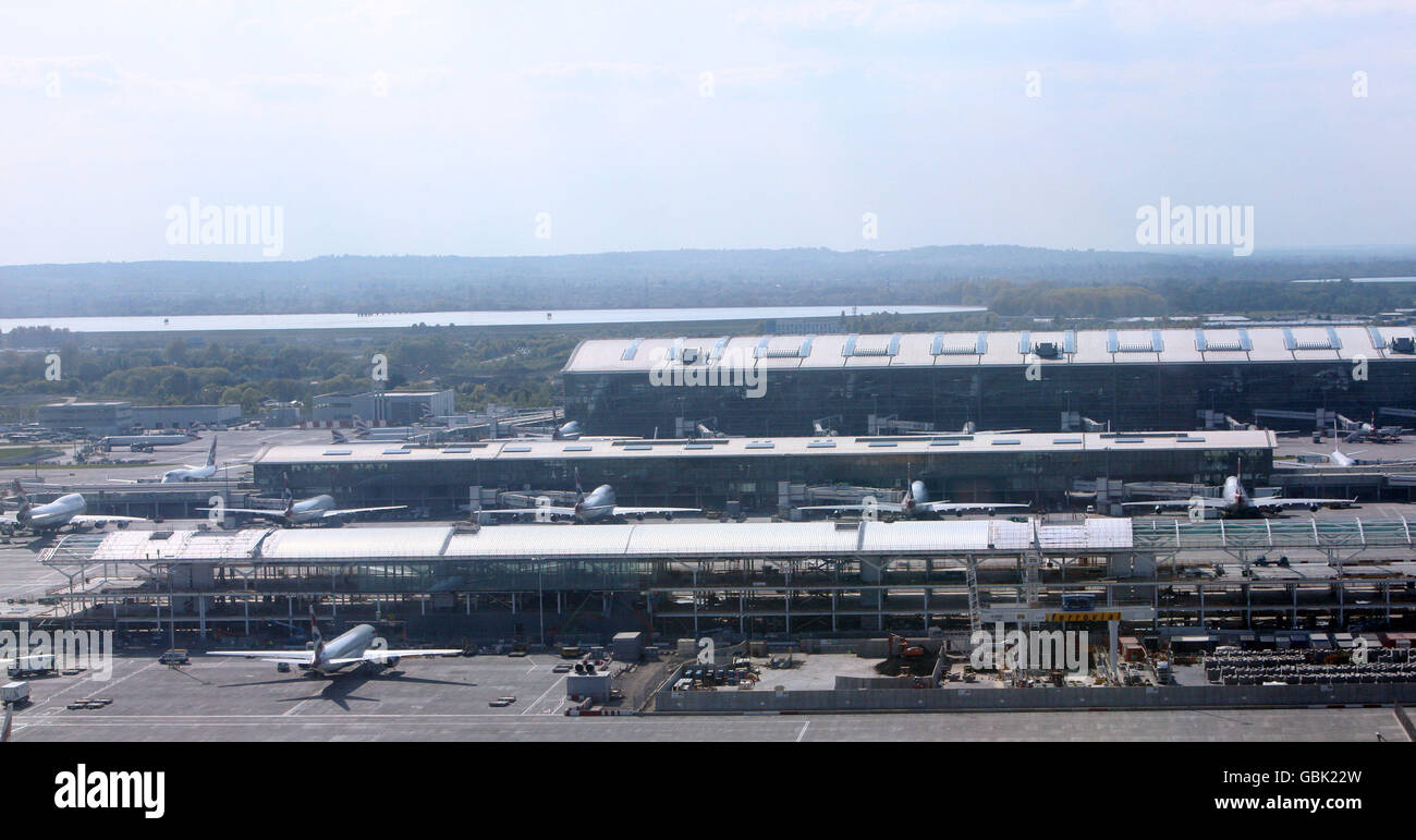 The View of Terminal 5 from the Control Tower at Heathrow Airport ...