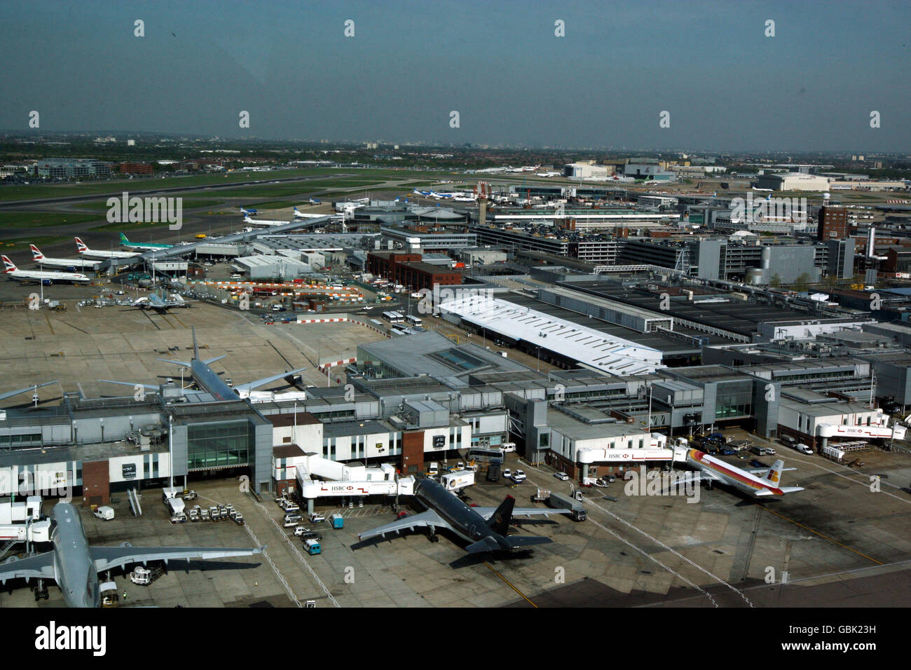 The View of the main central area Terminals from the Control Tower at ...