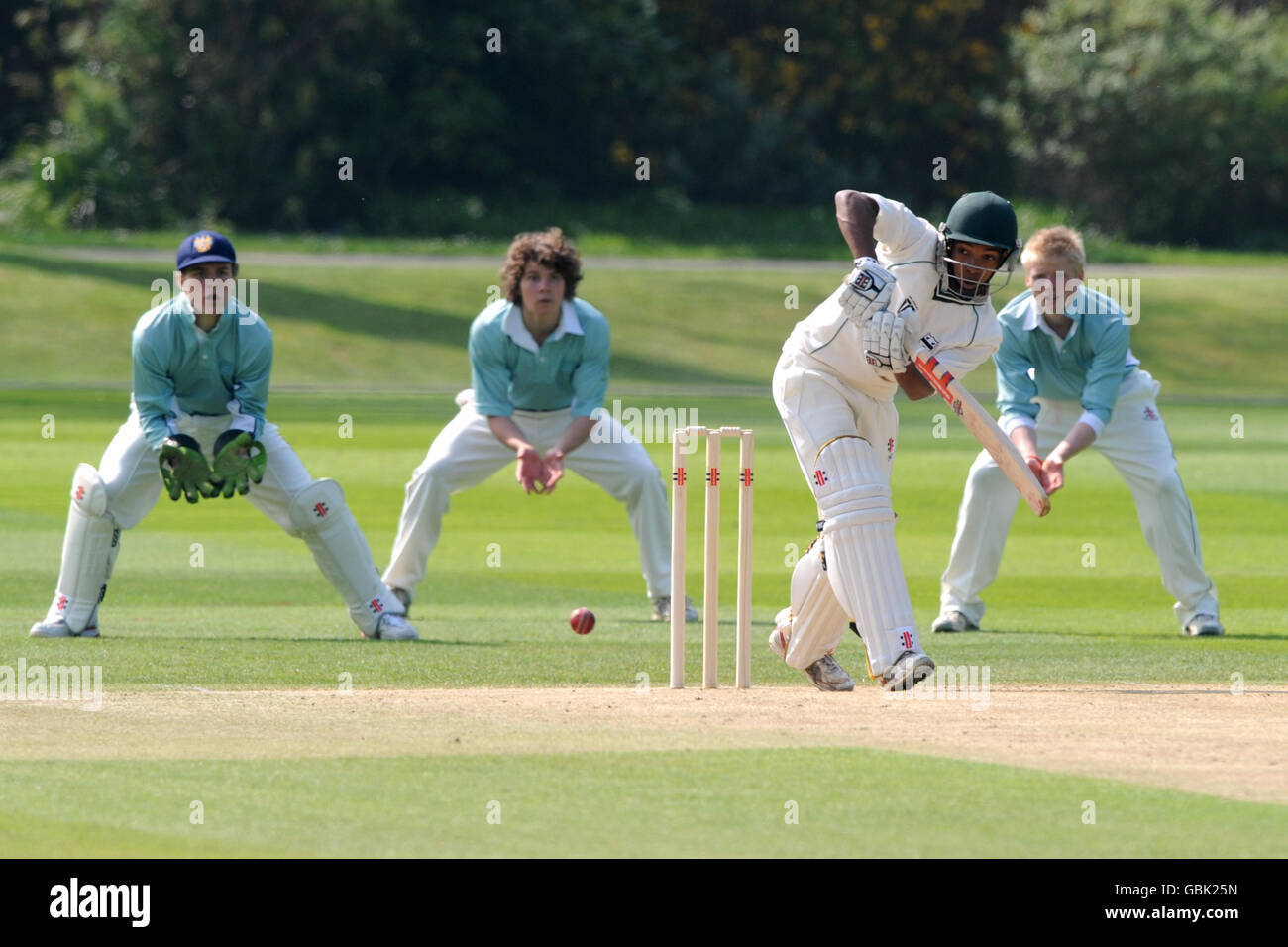 Cricket - MCC v Rugby School - The Close. MCC's L R De Souza hits a ...