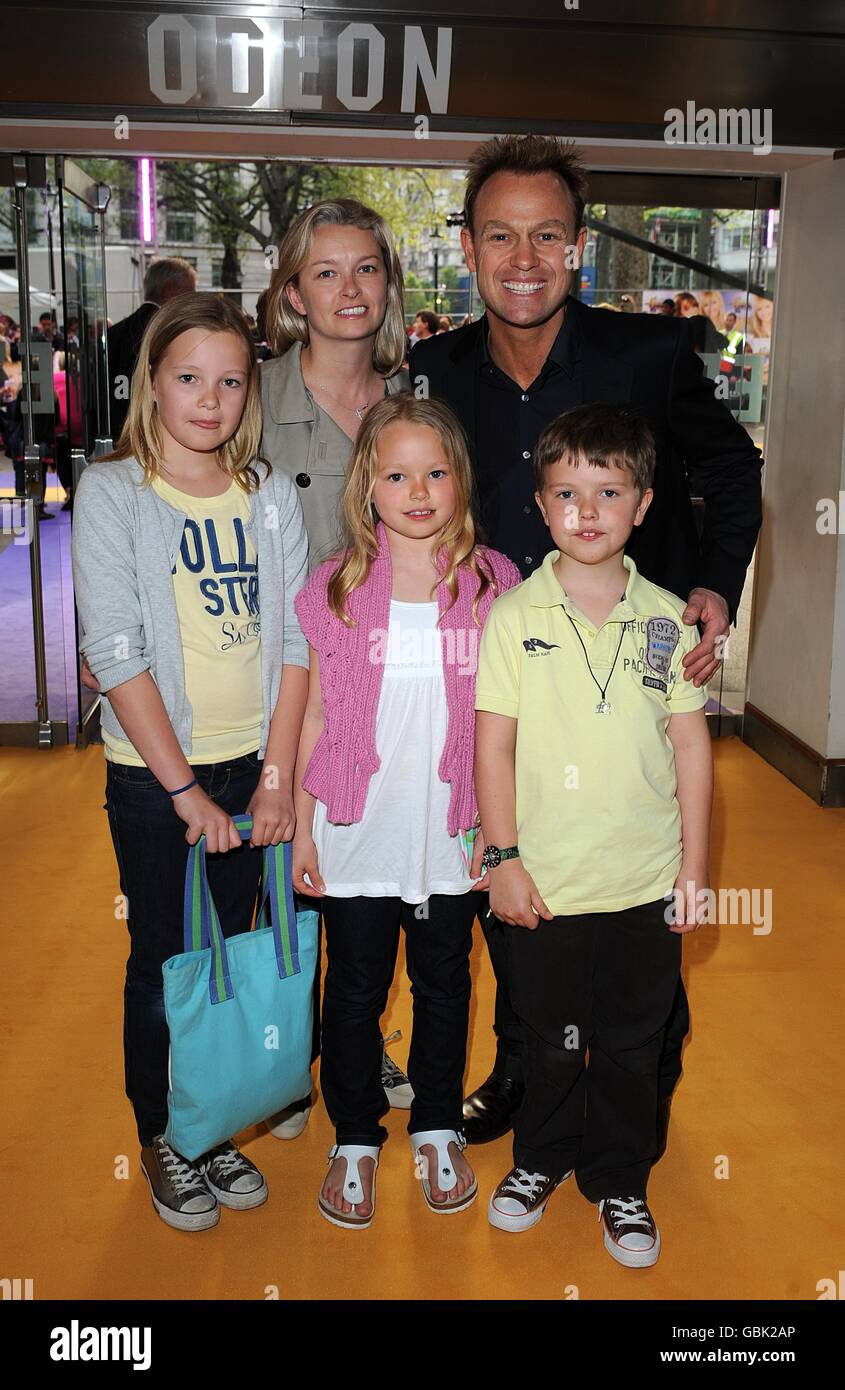 Jason Donovan and Angela Malloch with his two children Zach (far right ...