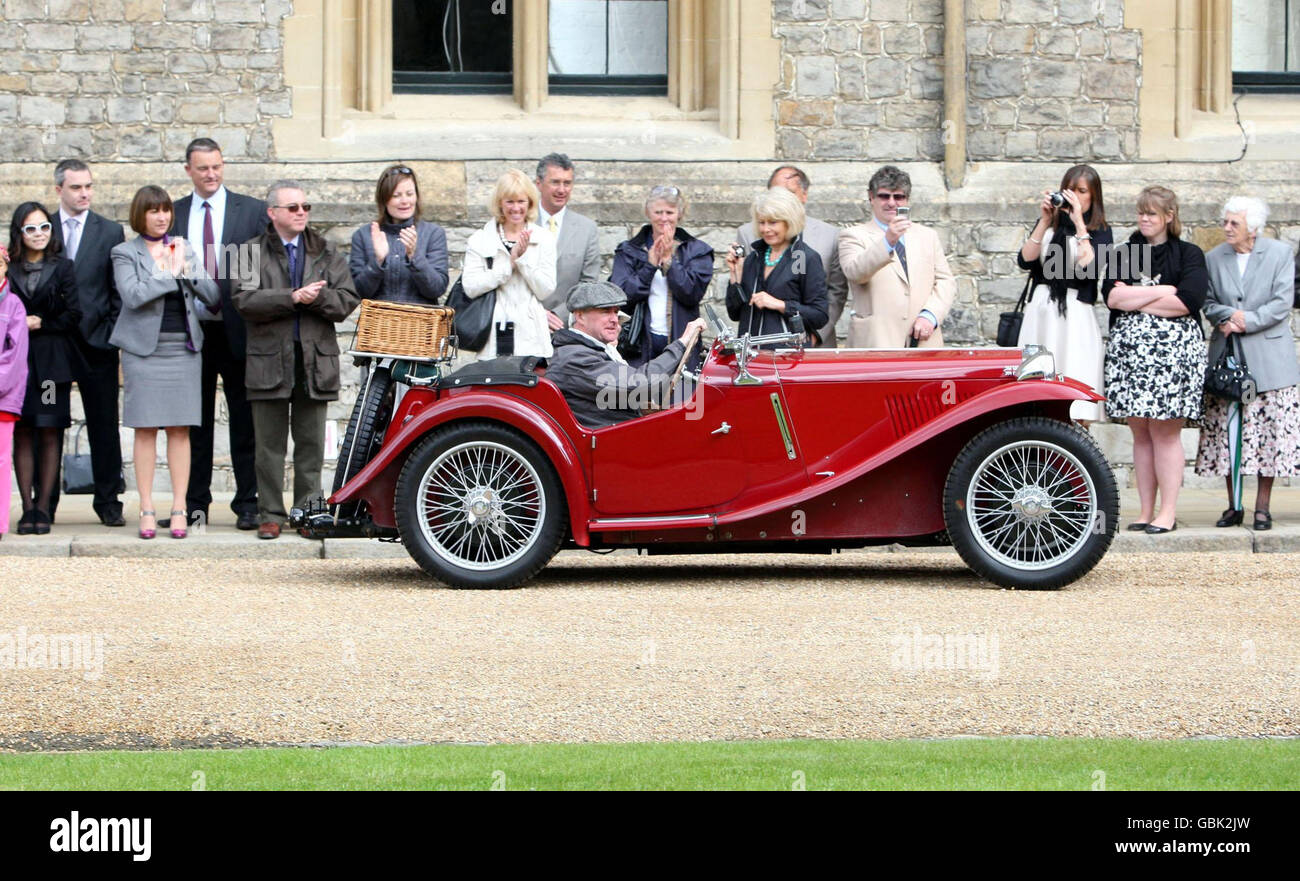Duke of Edinburgh attends a parade of MG cars Stock Photo - Alamy