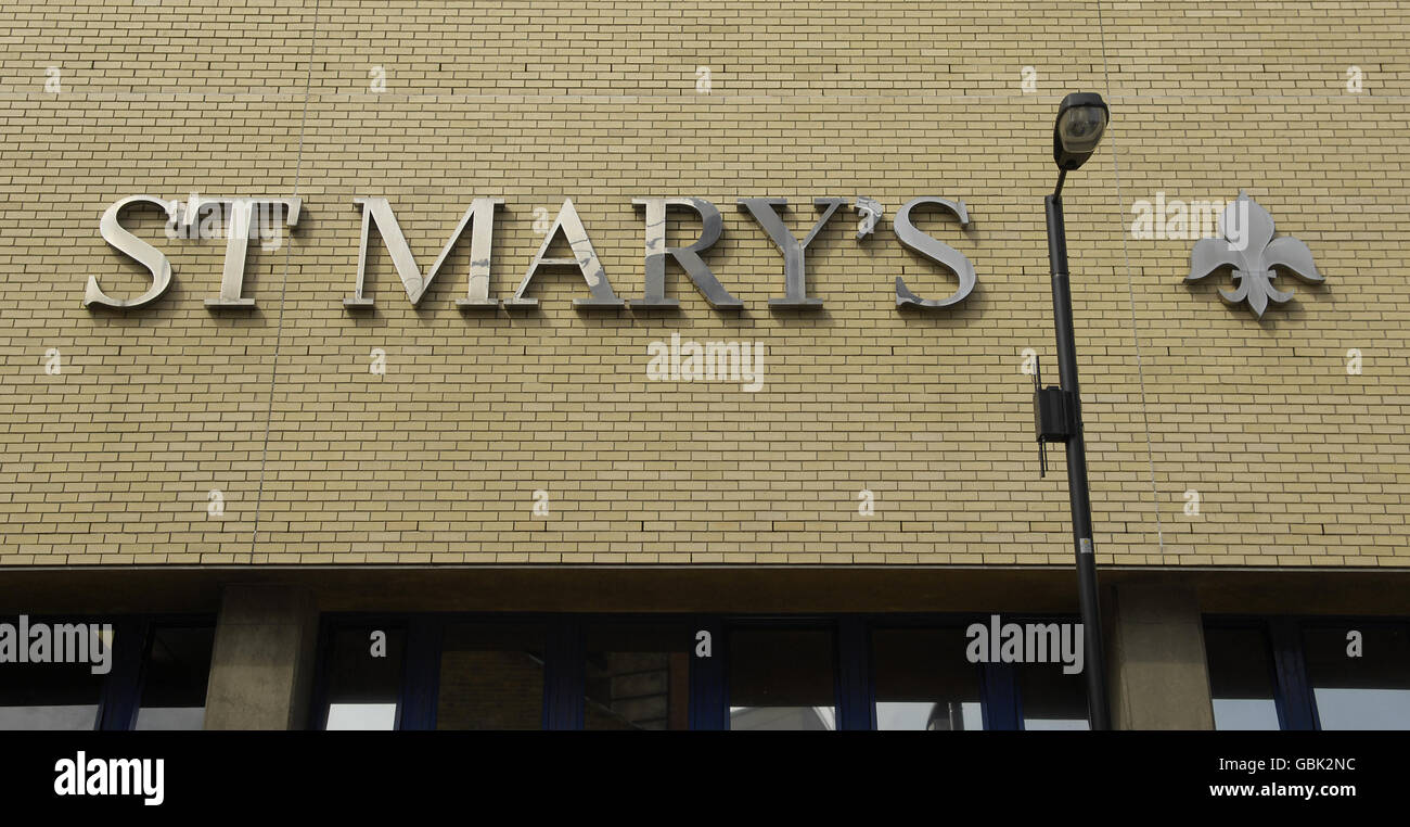 St Mary's Hospital, stock. St Mary's Hospital sign, London Stock Photo ...