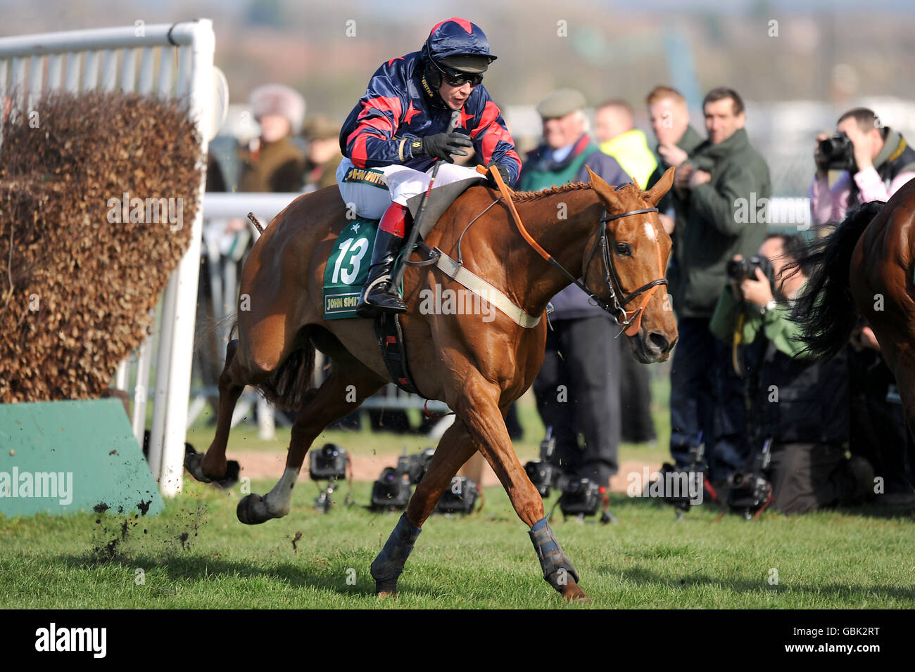 Jockey Richard Johnson on Peter Pole during the John Smith's Handicap ...