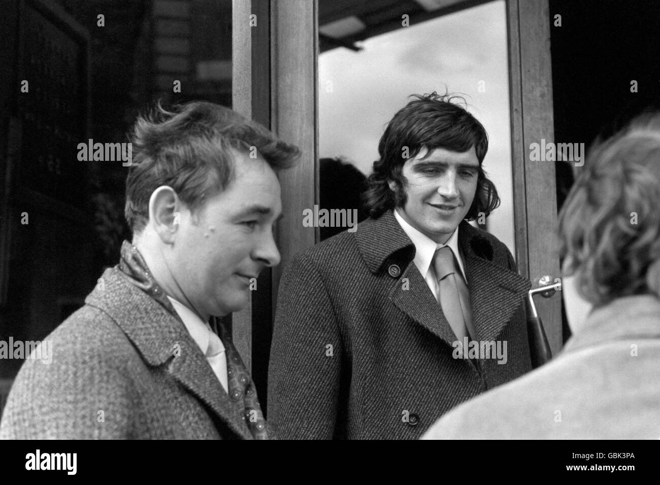 Derby county manager brian clough with nottingham forests ian storey ...