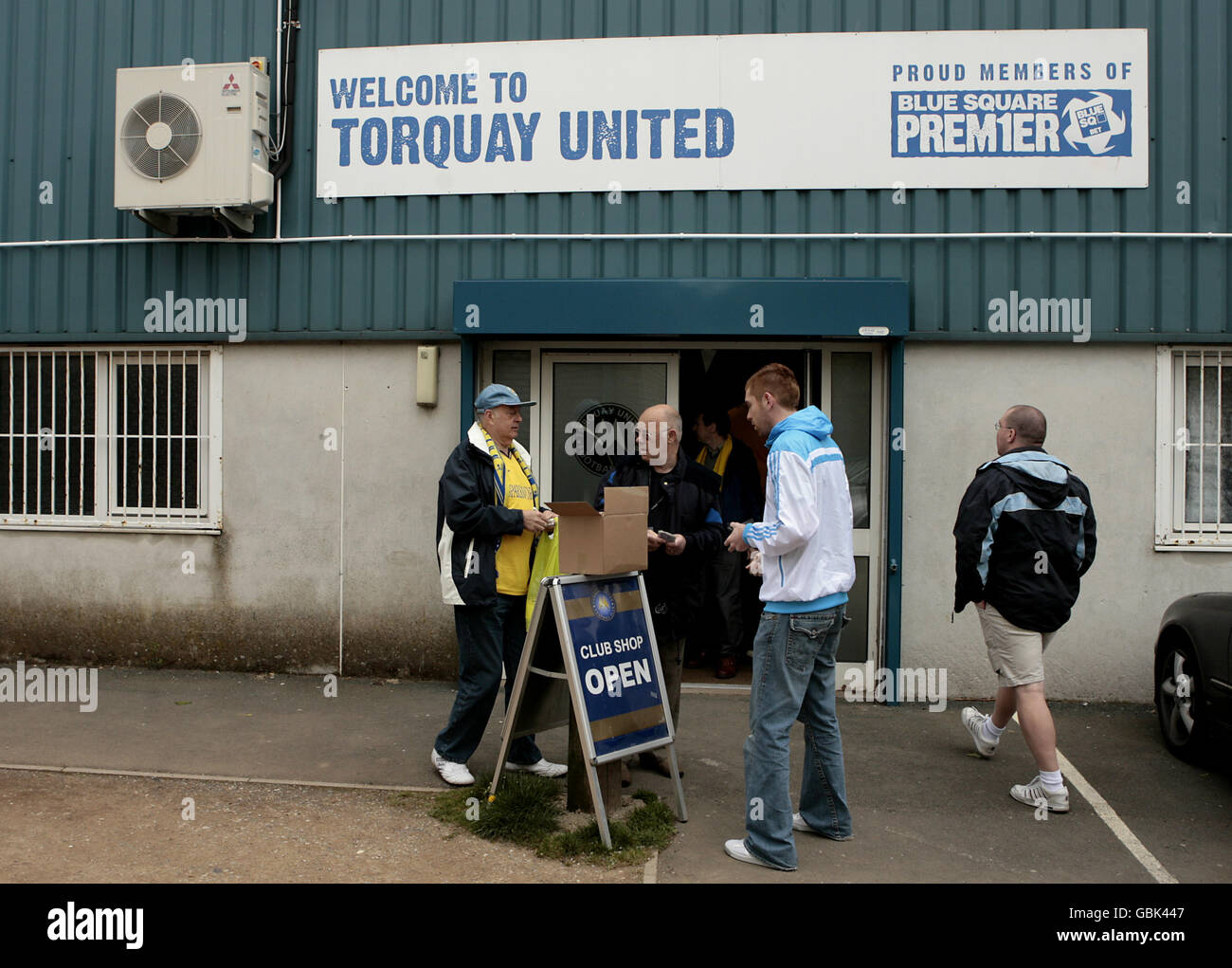 Plainmoor ground the home of torquay united hi-res stock photography ...