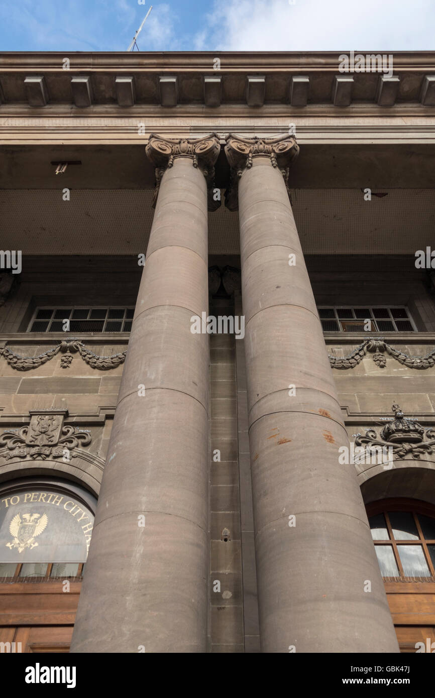 Ionic columns, Perth City Hall,Perth,Scotland,UK Stock Photo - Alamy