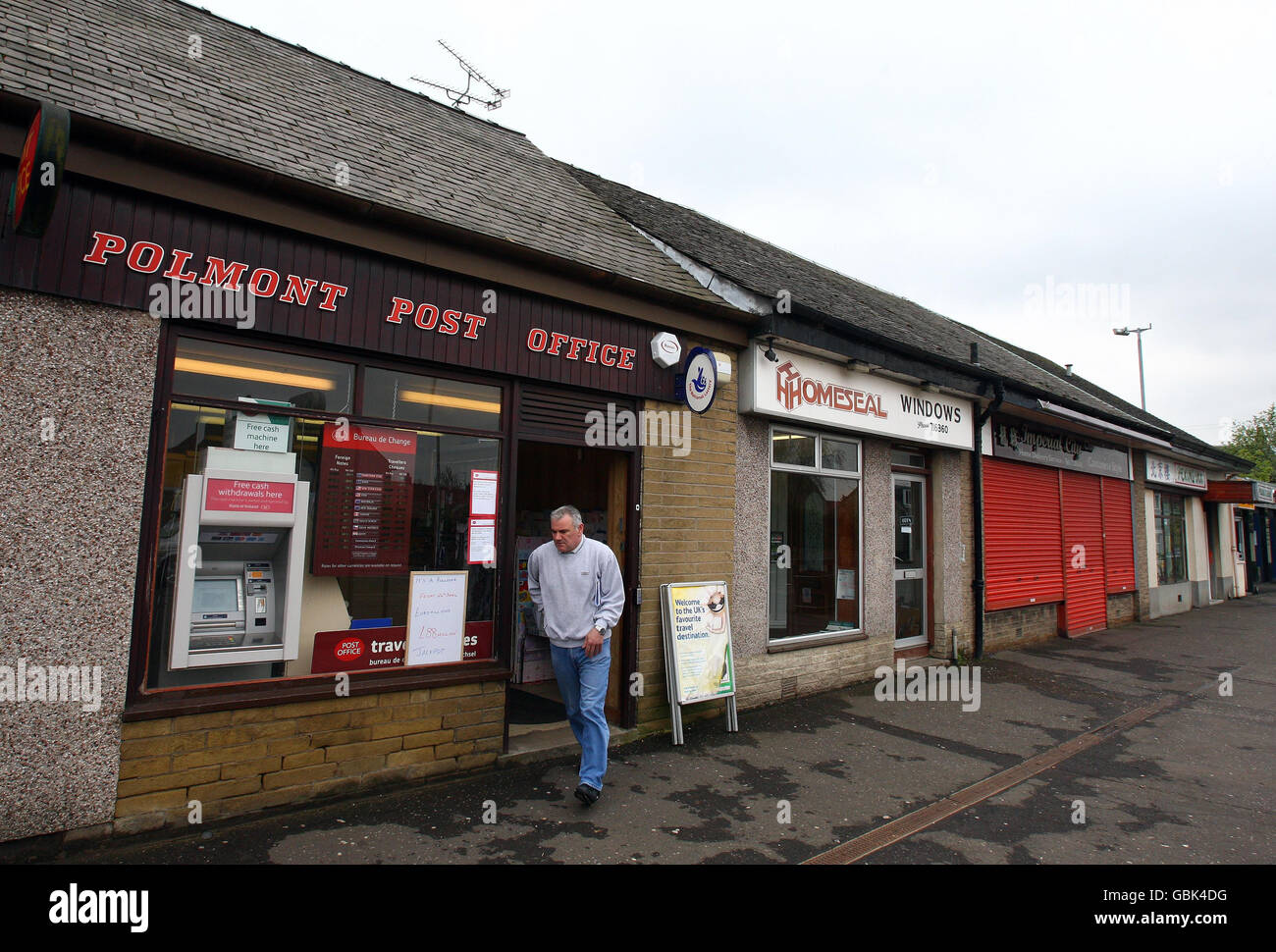 A view of the main street in Polmont near Falkirk where Iain and Dawn ...