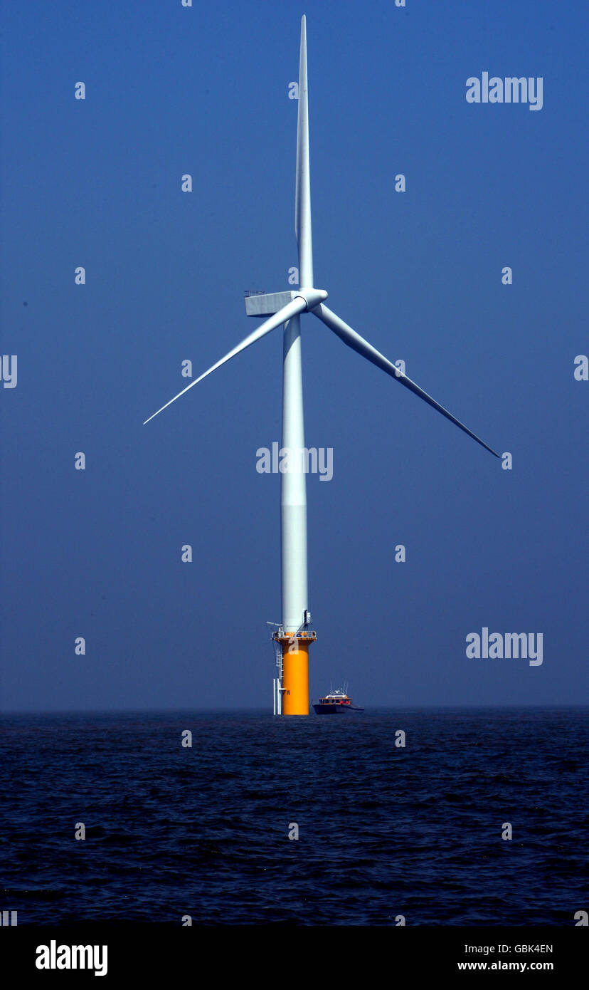 Gunfleet Sands wind farm. Stock image of Gunfleet Sands Windfarm under ...