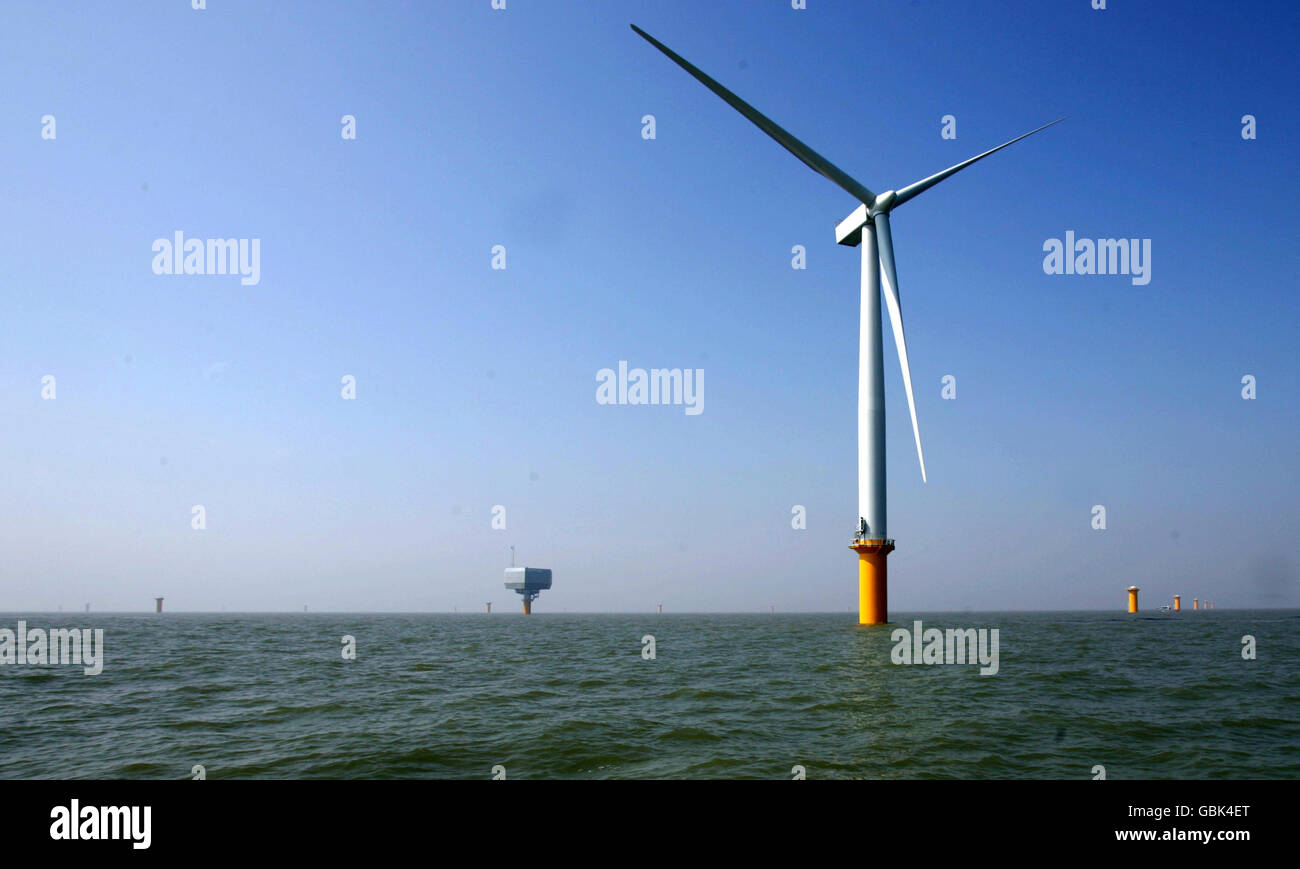 Gunfleet Sands wind farm Stock Photo - Alamy