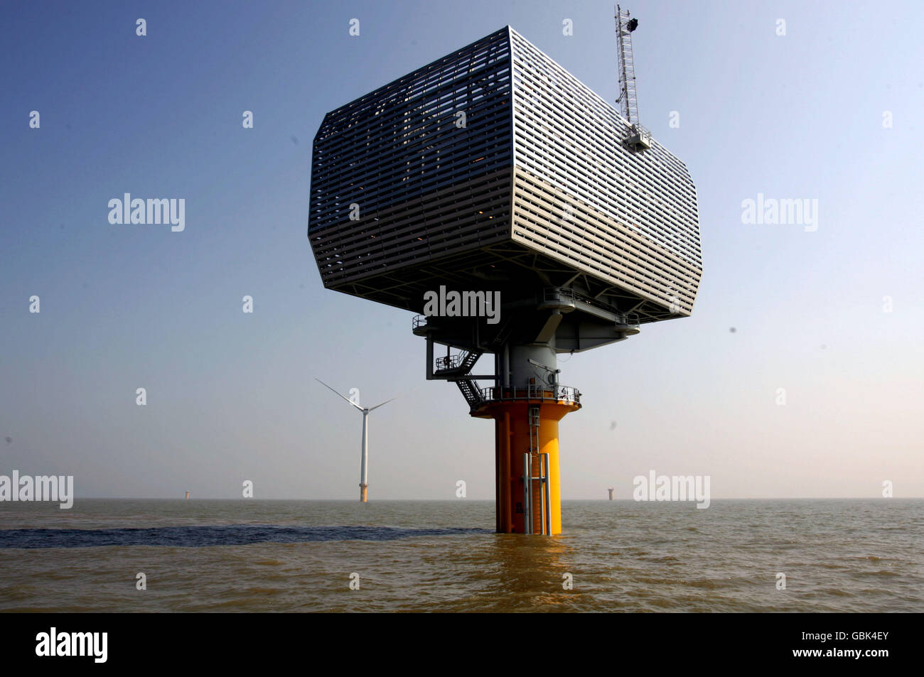 Gunfleet Sands wind farm Stock Photo - Alamy