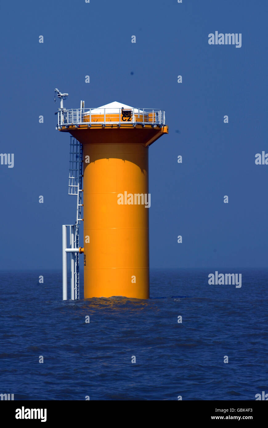 Stock image of Gunfleet Sands Windfarm under construction seven miles ...