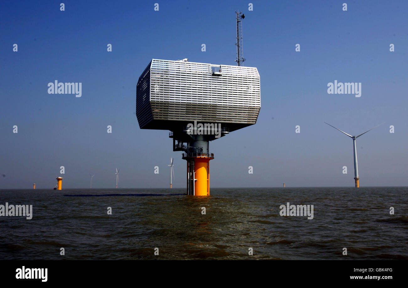 Gunfleet Sands wind farm Stock Photo - Alamy
