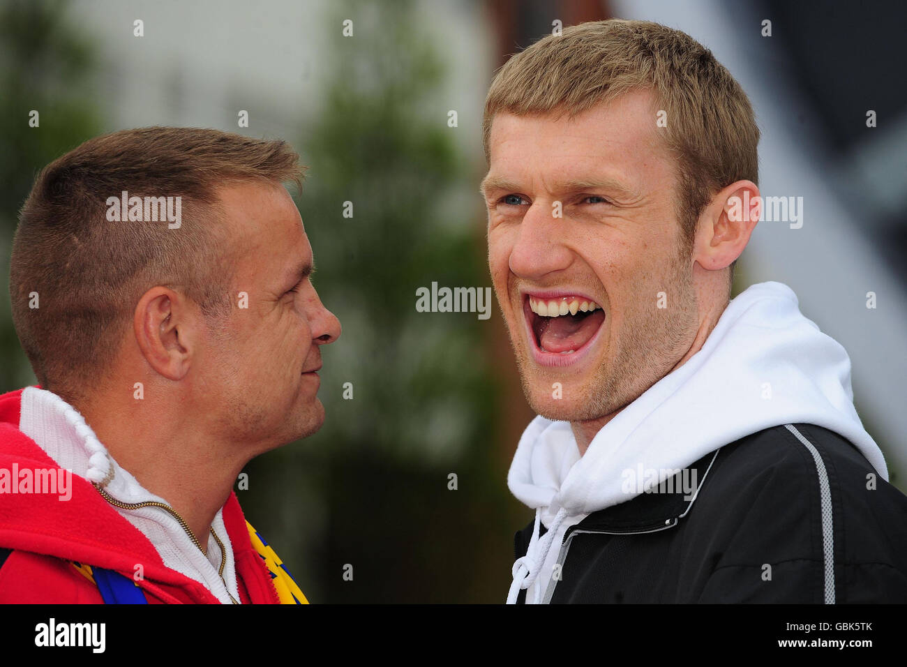 Boxing weigh in sunderland aquatic center hi-res stock photography and ...