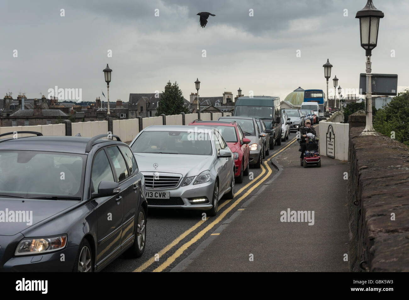 Heavy traffic congestion perth scotland uk hi-res stock photography and ...