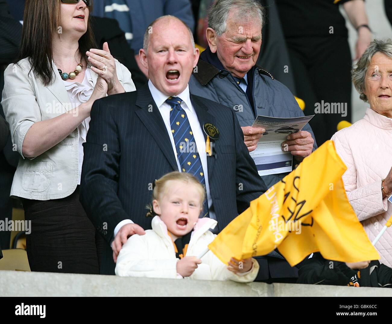 Wolverhampton Wanderers' new owner Steve Morgan in the stands before ...