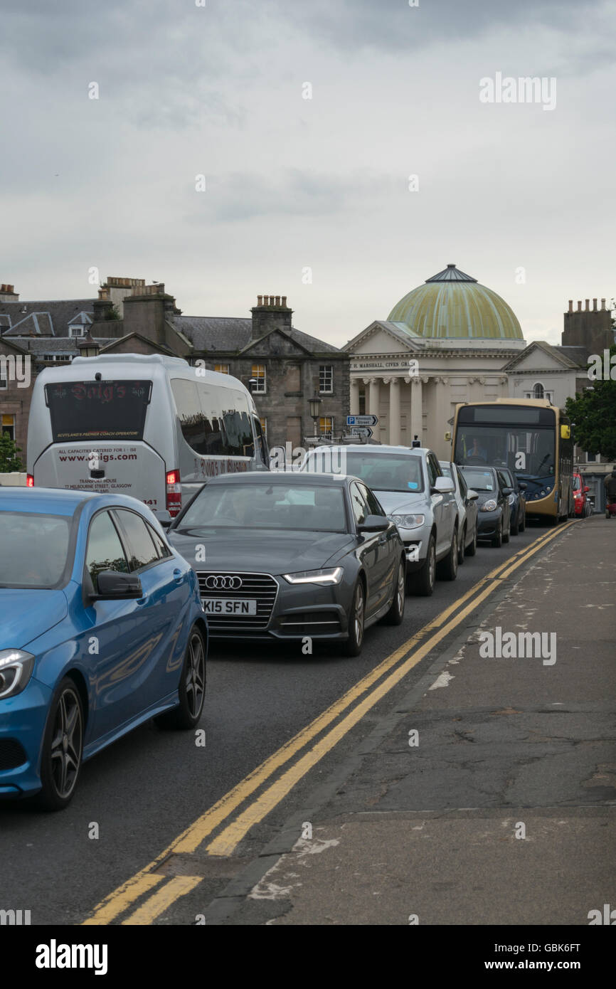 Heavy traffic congestion,Perth,Scotland,UK Stock Photo - Alamy
