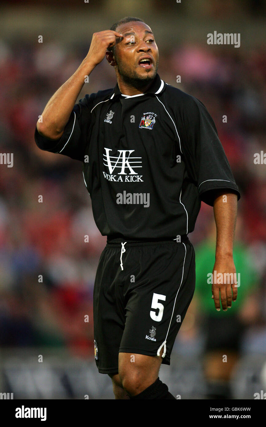 Soccer - Friendly - Barnsley v Sunderland. Matt Carbon, Barnsley Stock ...