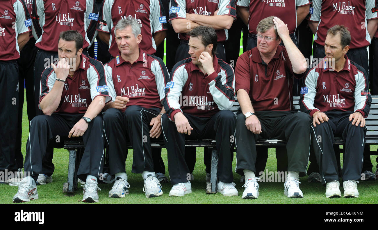 Somerset's Steffan Jones, Andrew Caddick, vice-captain Marcus ...