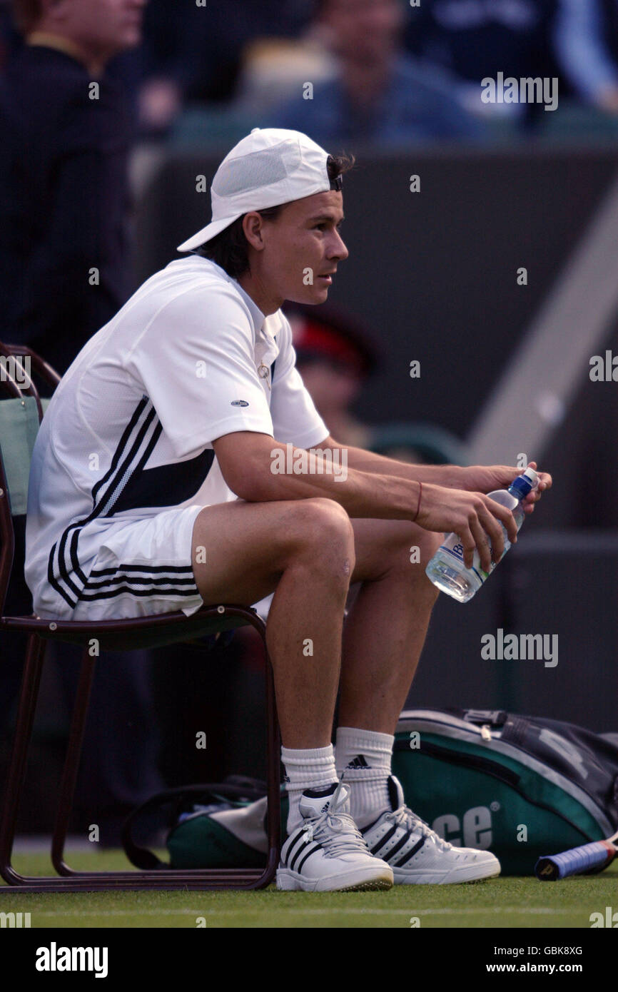Tennis - Wimbledon 2004 - First Round - Wesley Moodie v Guillermo Coria ...