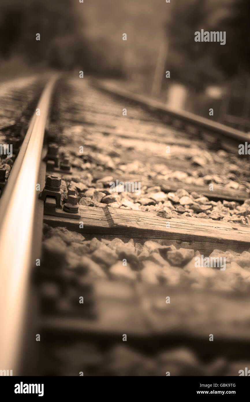Railway track shallow depth field hi-res stock photography and images ...