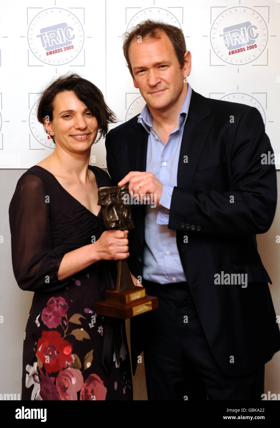 Alexander Armstrong and Danielle Nagler attending the Tric Awards ...
