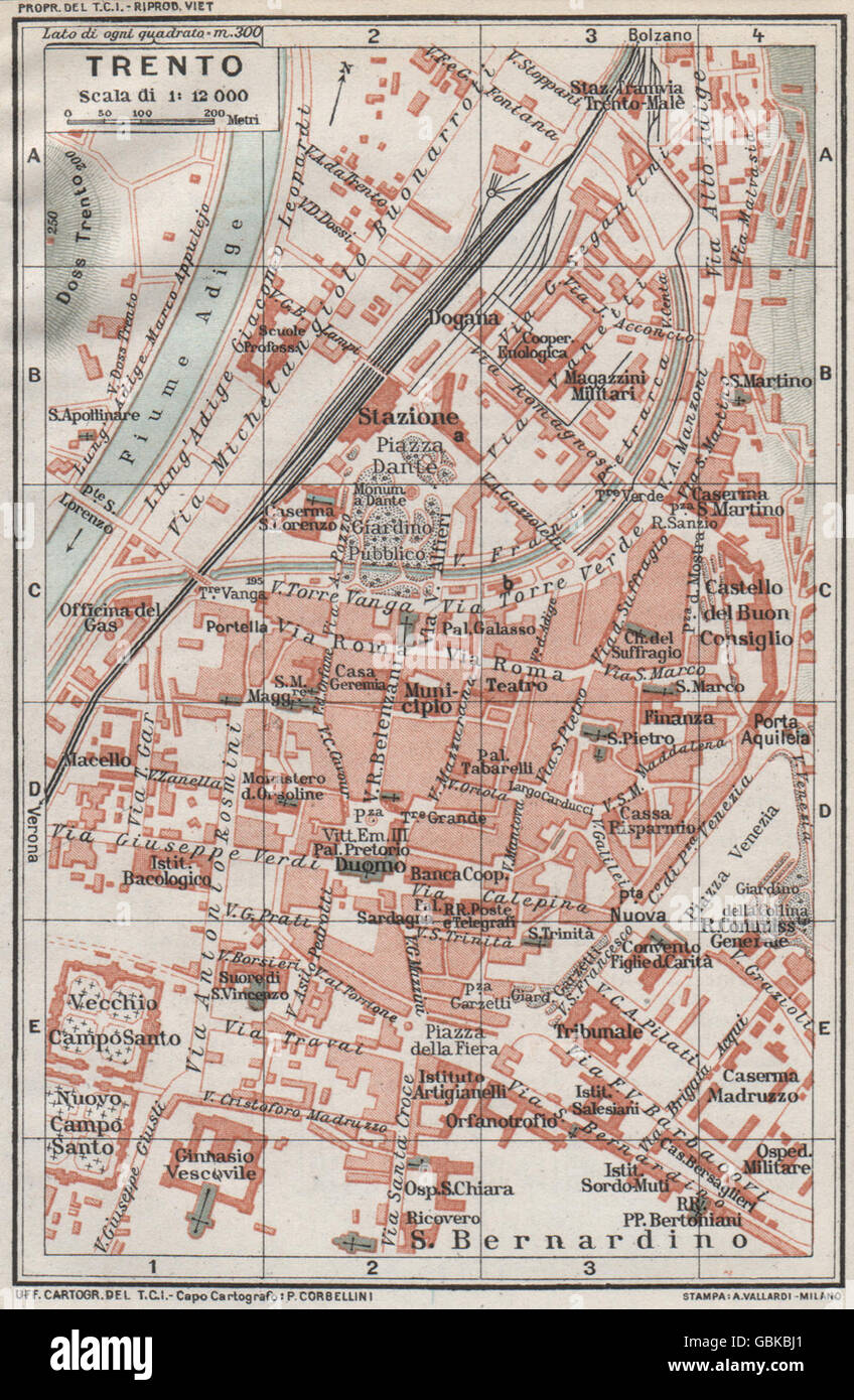 Mapa De Trento Na Italia Map Trentino Italy