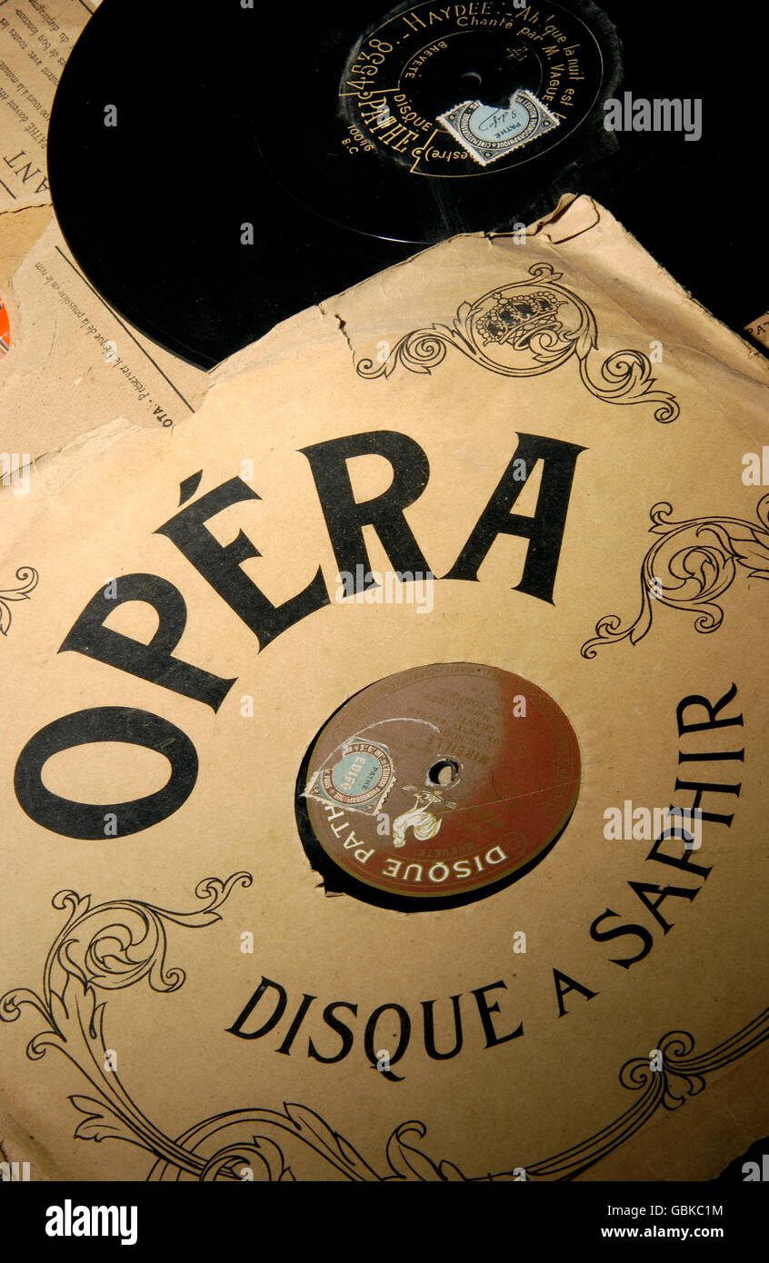 Old records, opera Stock Photo - Alamy