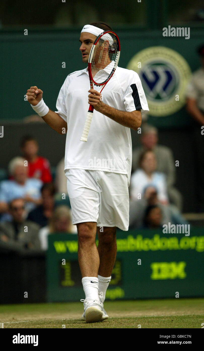 Tennis wimbledon 2004 quarter final roger federer v lleyton hewitt hi ...