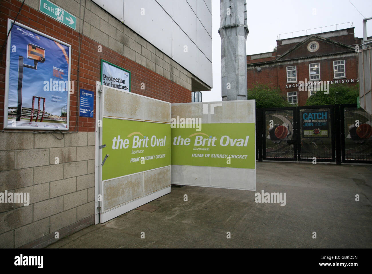 General view of the promotional displays at the Brit Oval Stock Photo ...