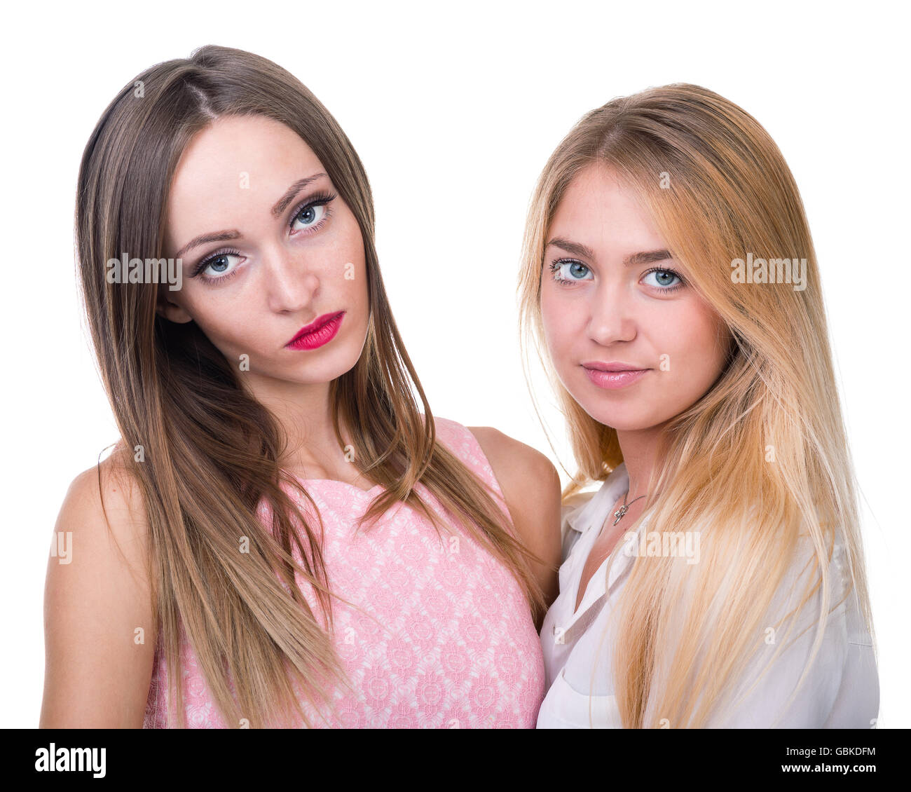 portrait of two girls with copyspace Stock Photo - Alamy