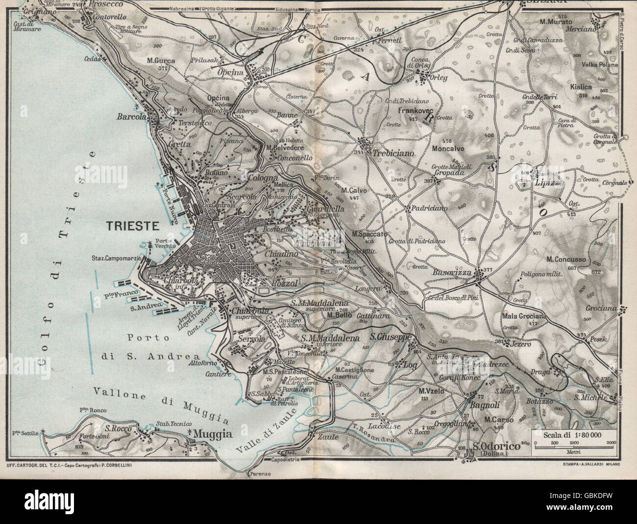 Map italy trieste hi-res stock photography and images - Alamy