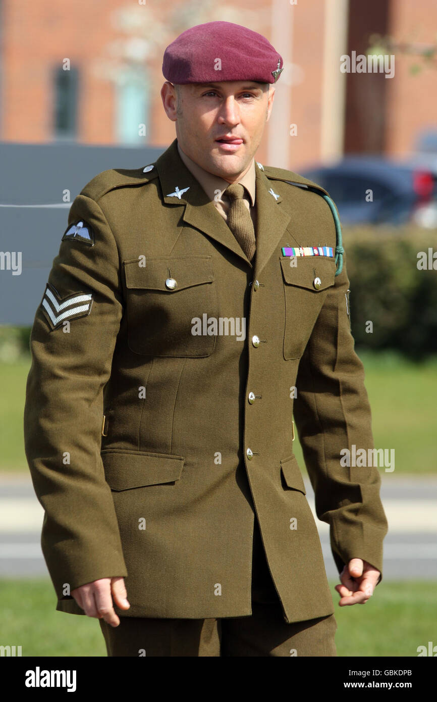 Corporal Simon Scott arrives at Colchester Garrison Military Court in ...
