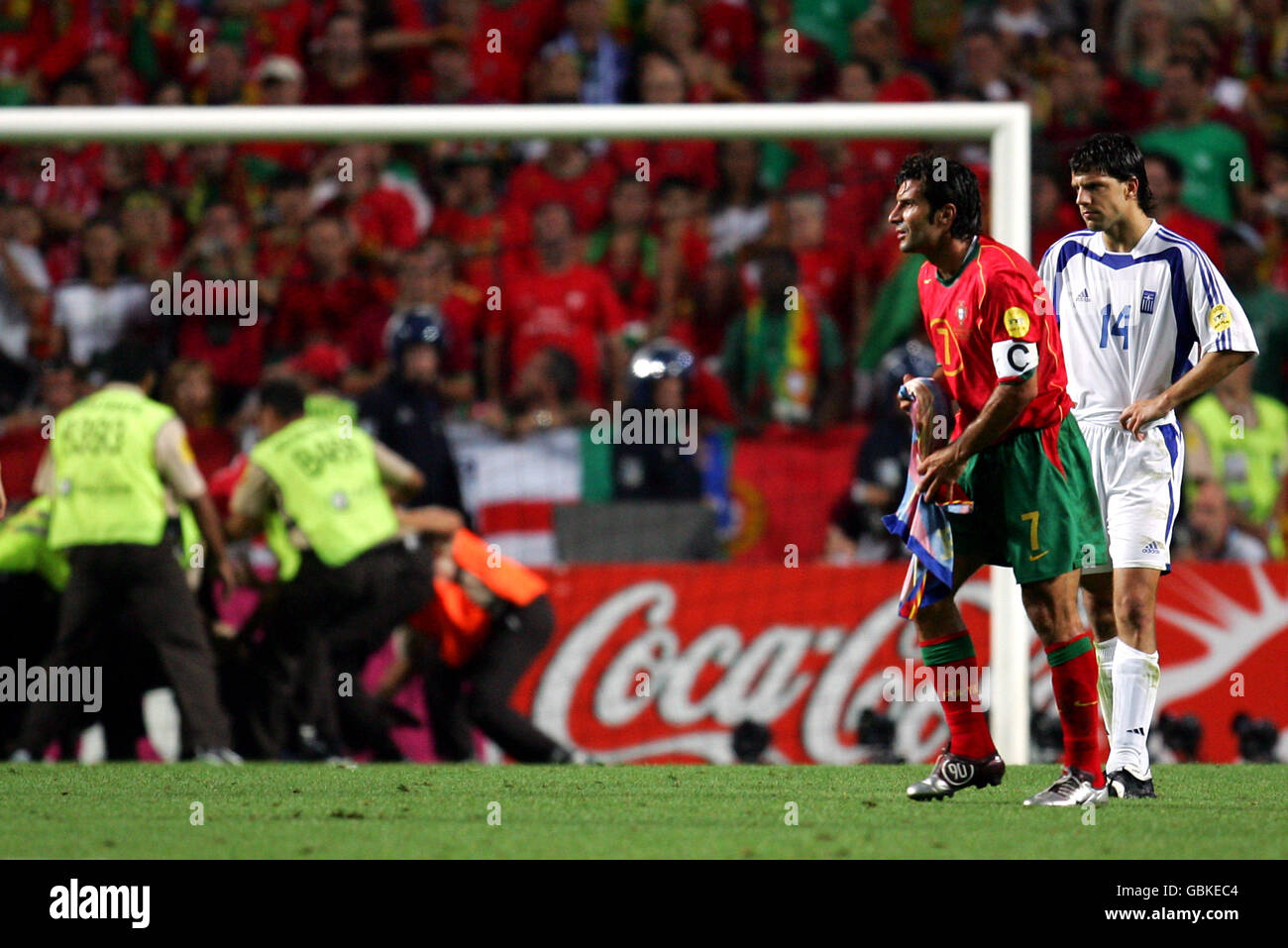 Football euro 2004 general view flag hi-res stock photography and ...