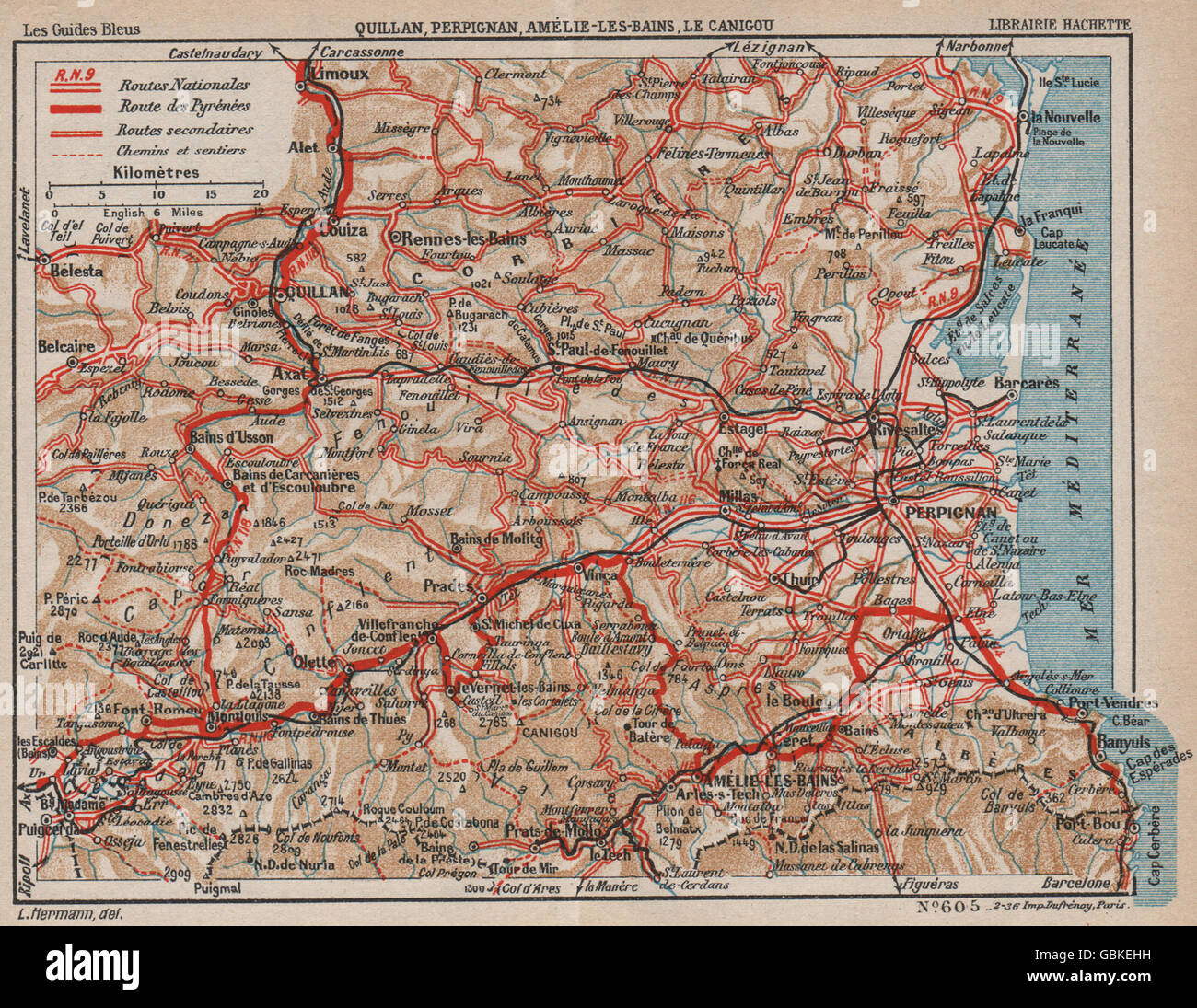 Map of perpignan hi-res stock photography and images - Alamy