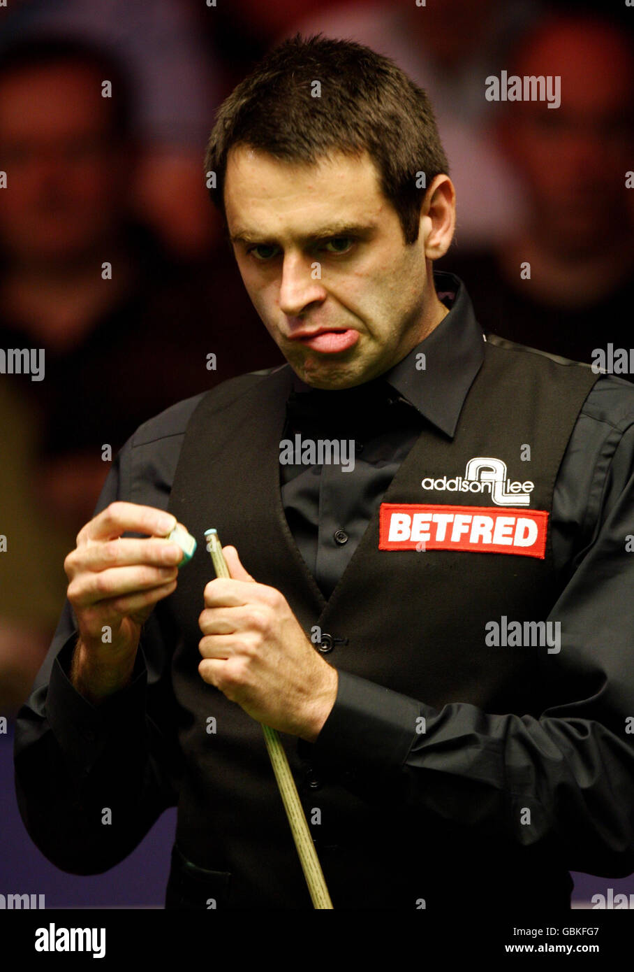 Mark allen reacts betfred com world snooker championships crucible hi ...