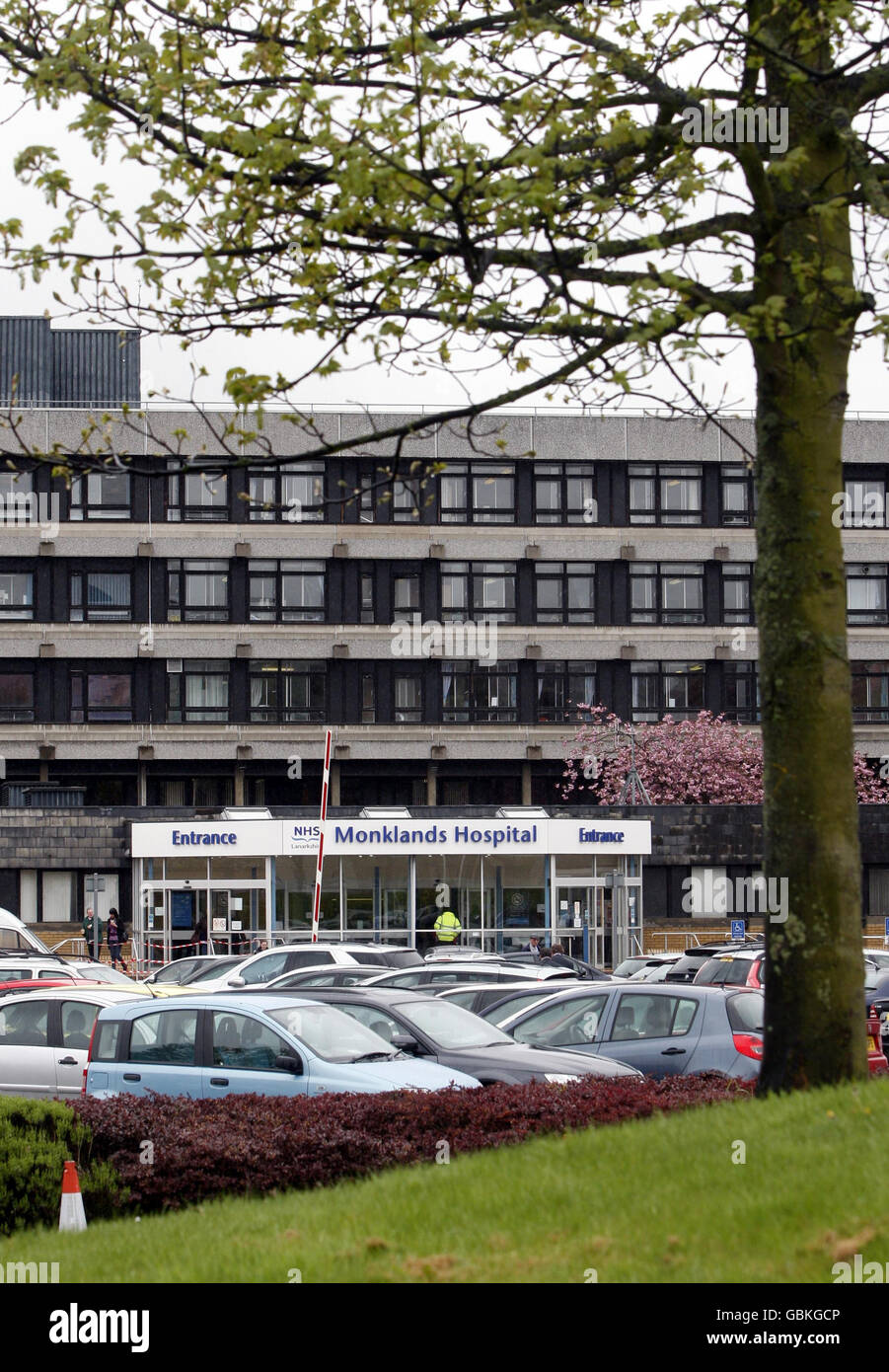 A general view of Monklands Hospital in Airdrie, Scotland, where two ...