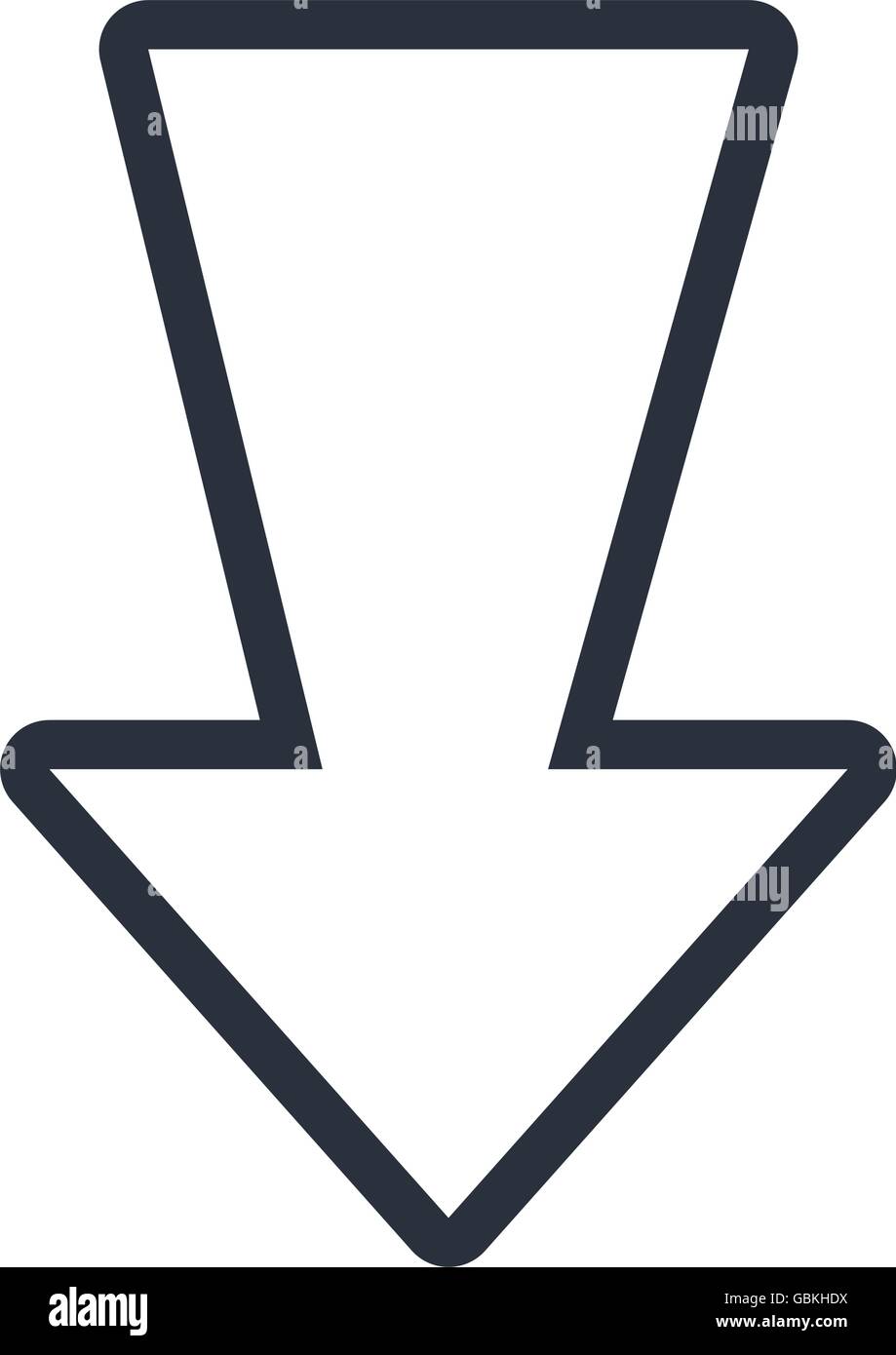 Arrow isolated flat icon, vector illustration Stock Vector Image & Art ...