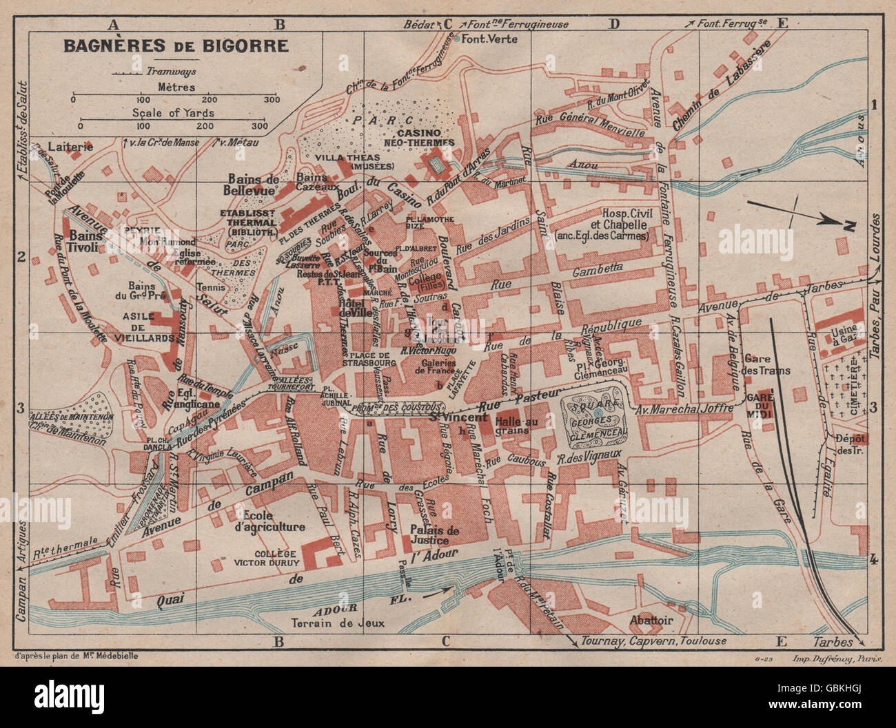 Bagneres de bigorre map hi-res stock photography and images - Alamy