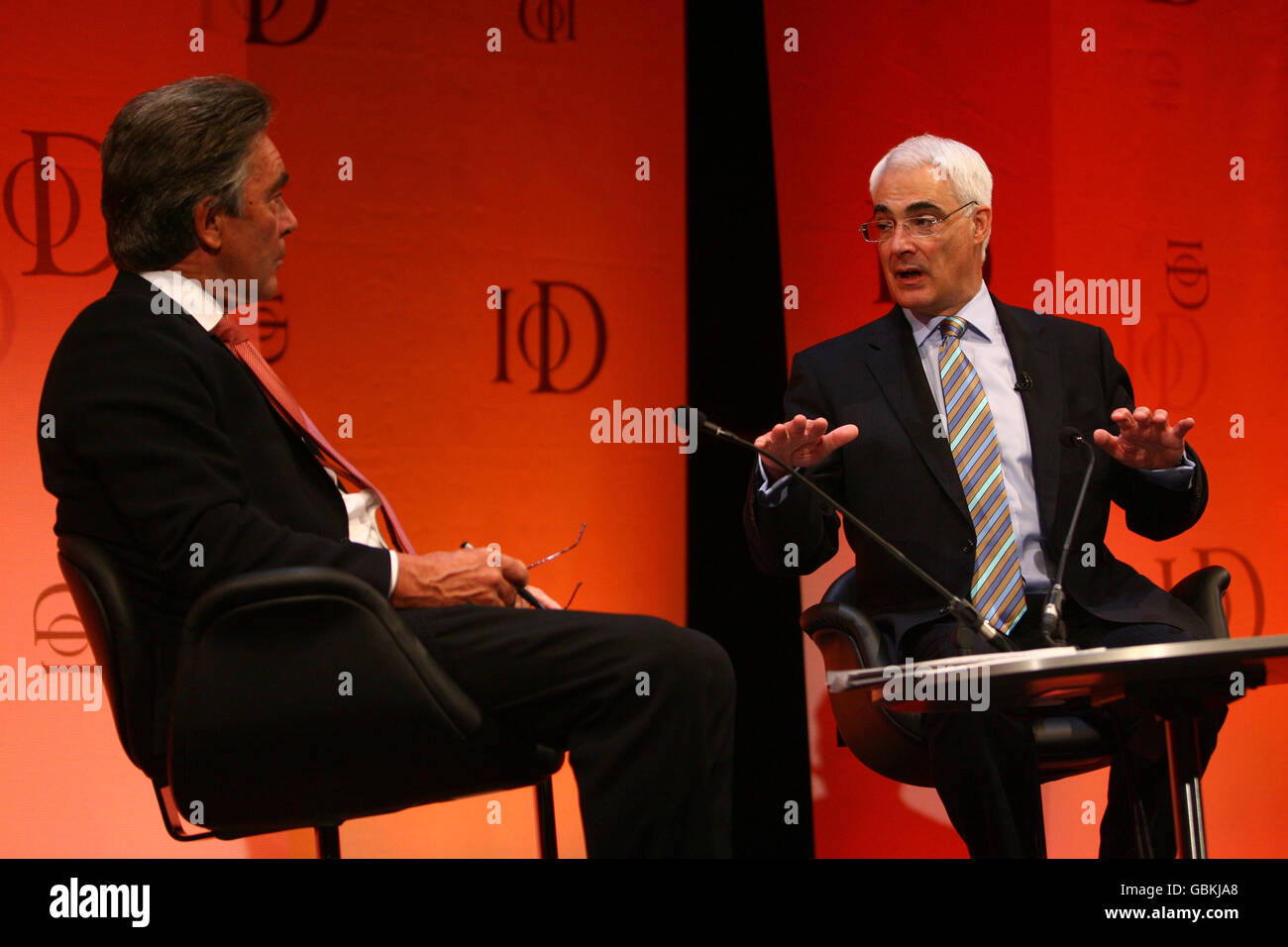 Chancellor of the Exchequer Alistair Darling answers questions from the ...