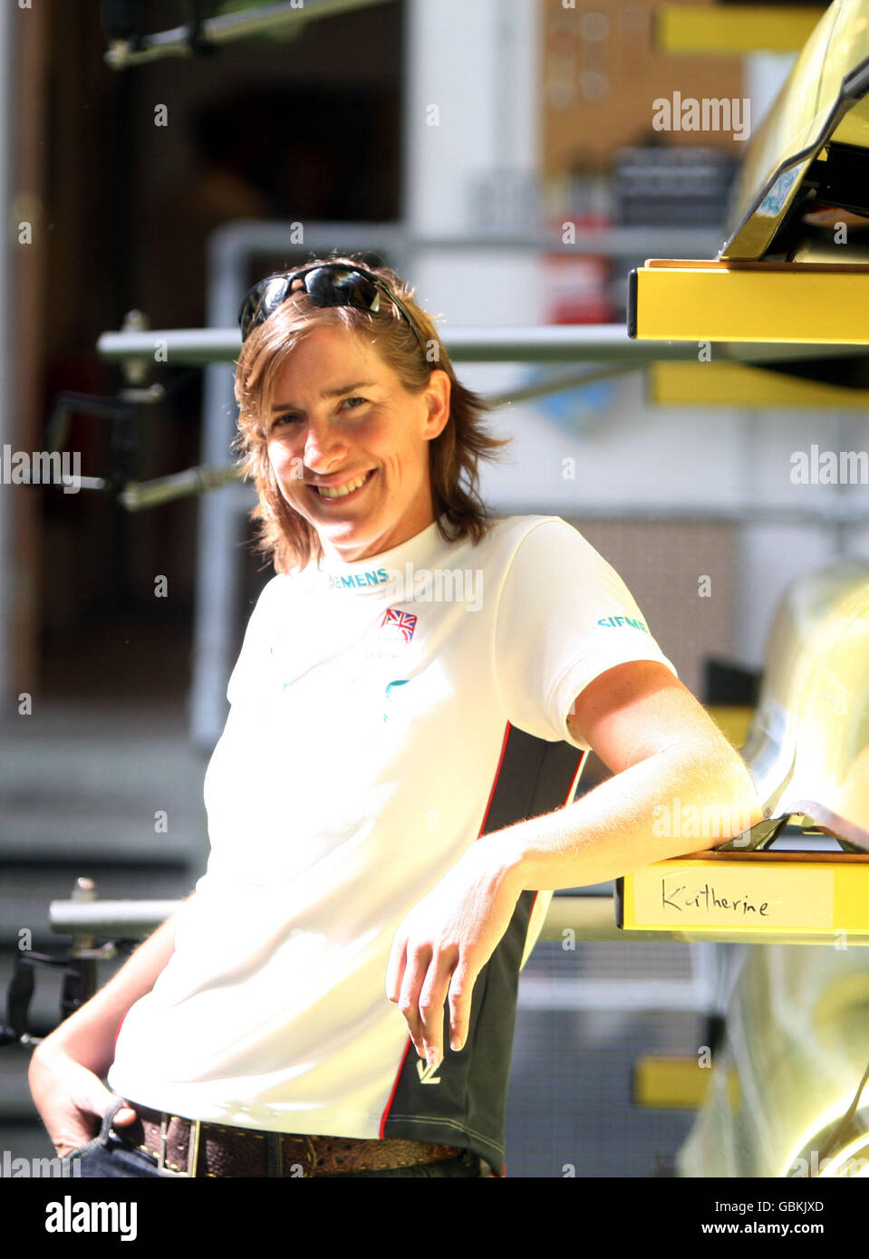 Katherine grainger media day redgrave pinsent rowing lake hi-res stock ...