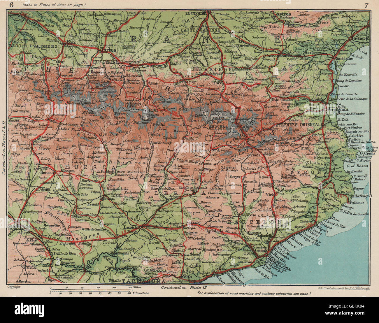 Map of france and spain hi-res stock photography and images - Alamy