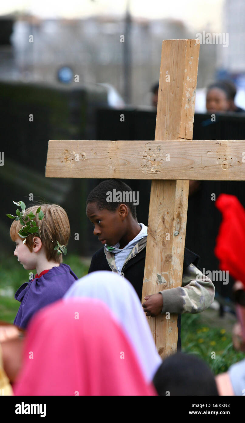 A traditional Good Friday procession passes from St John's Wood into ...
