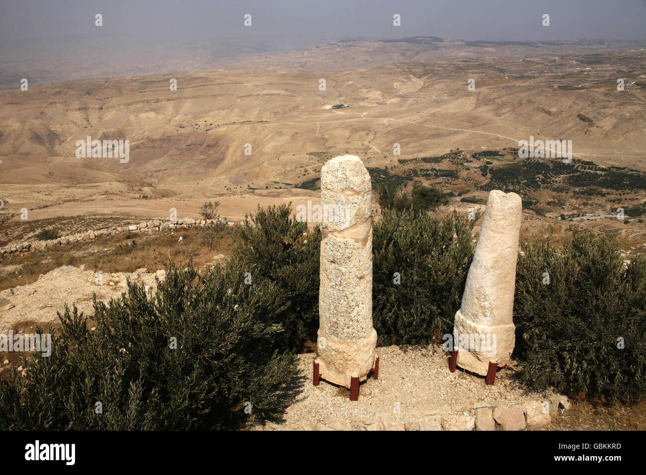 the Moses Church on the Mount Nebo in Jordan in the middle east Stock ...
