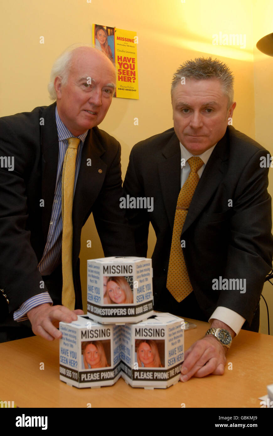 Peter Lawrence, left the father of missing chef Claudia Lawrence and ...