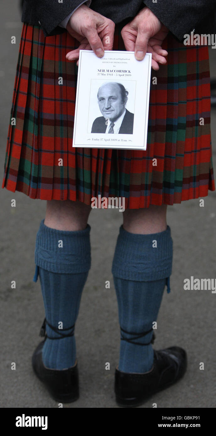 The order of service for prominent SNP figure Sir Neil MacCormick at ...