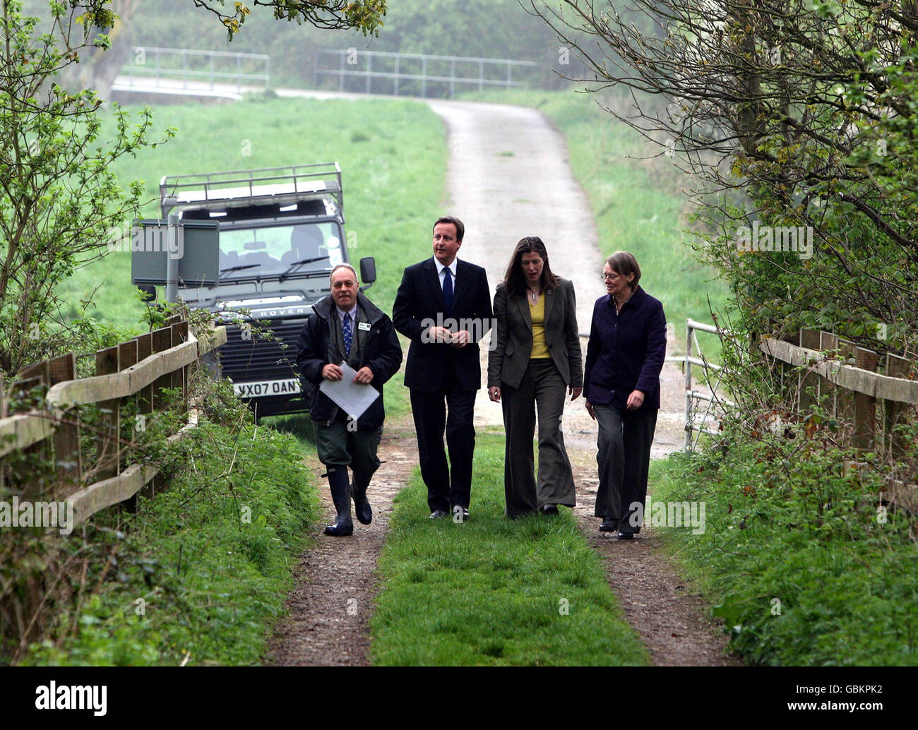 Conservative leader David Cameron (second from right) with from left ...