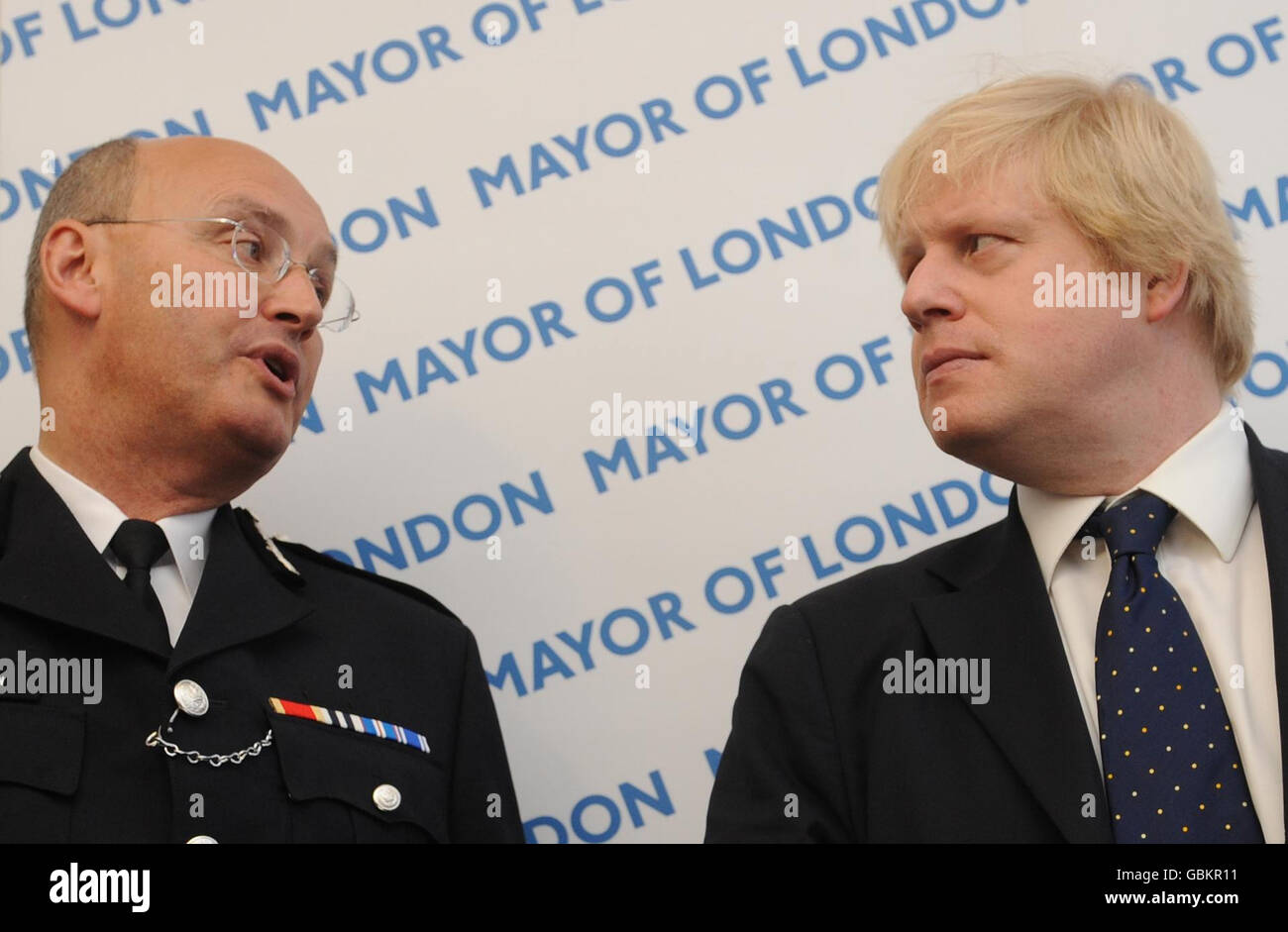 London Mayor Boris Johnson and Metropolitan Police Commissioner Sir ...